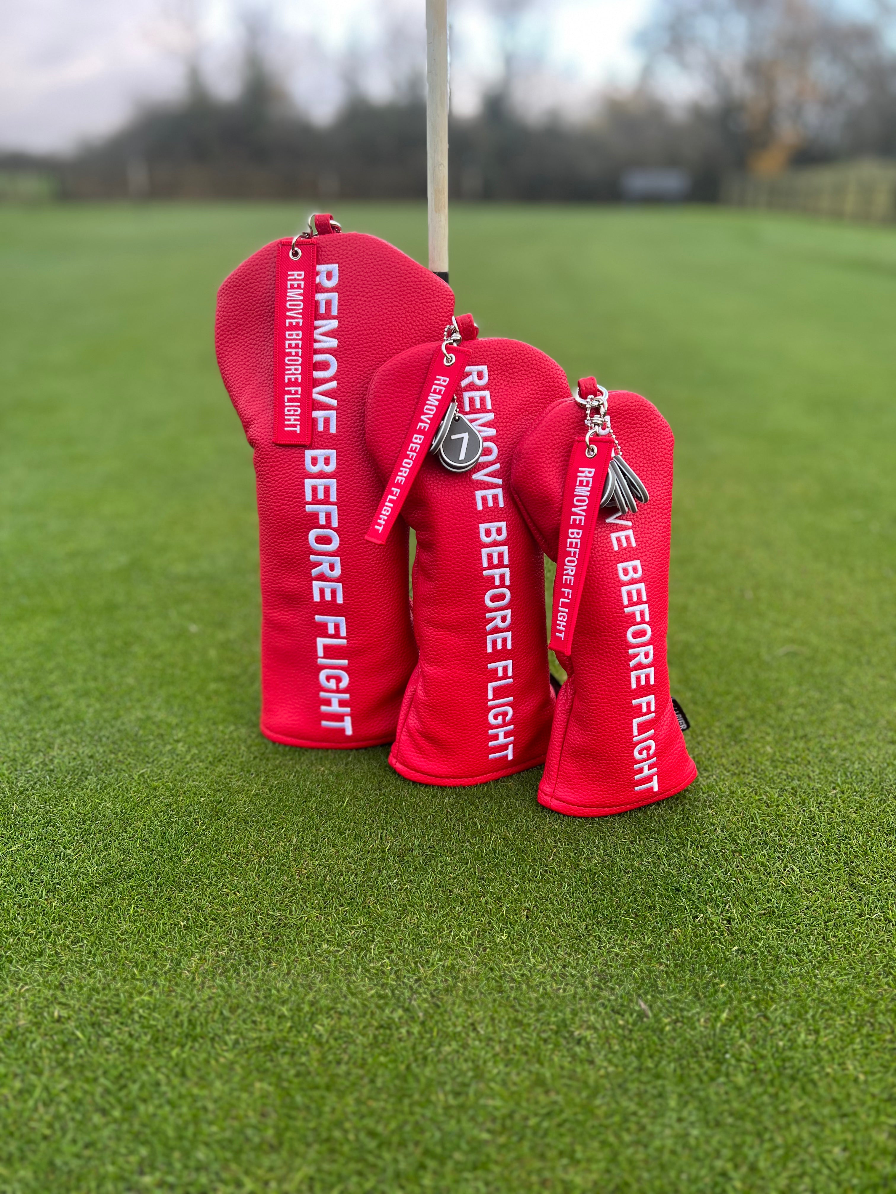 “Remove Before Flight” Headcover Set - (Red) – BirdysnBogeys